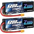 Amazon.com: Zeee 2S 5200mAh Lipo Battery 7.4V 80C Battery with XT60 Plug Hard Case for 1/8 1/10 ...