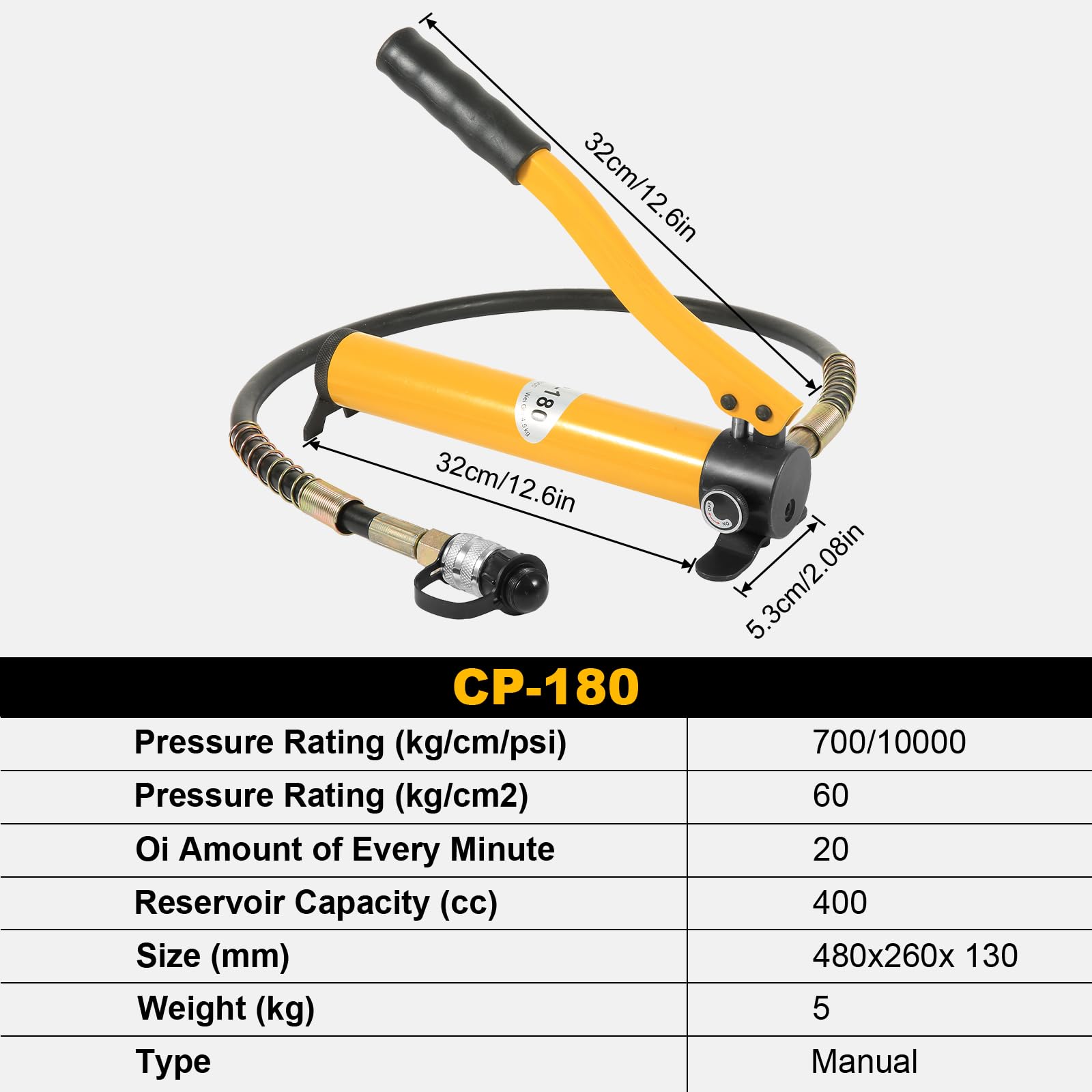 Mua 5T Low Profile Hydraulic Jack Power Kit, 0.28” Stroke Acting ...