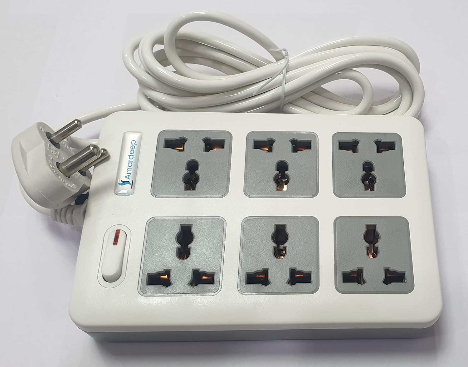 Buy Amardeep AD611 Spike Guard with 3m Extension Cord, 6 Sockets, 1 ...