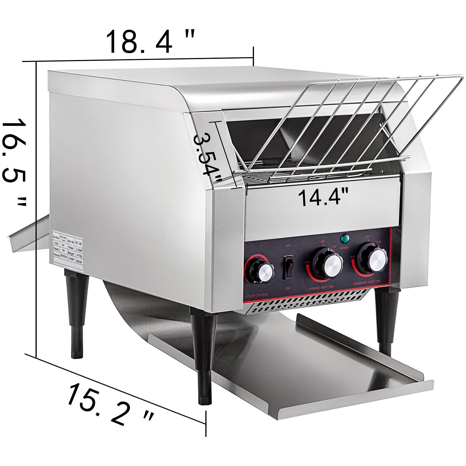 Mua VEVOR 450 Slices/Hour Commercial Conveyor Toaster,2600W Stainless ...