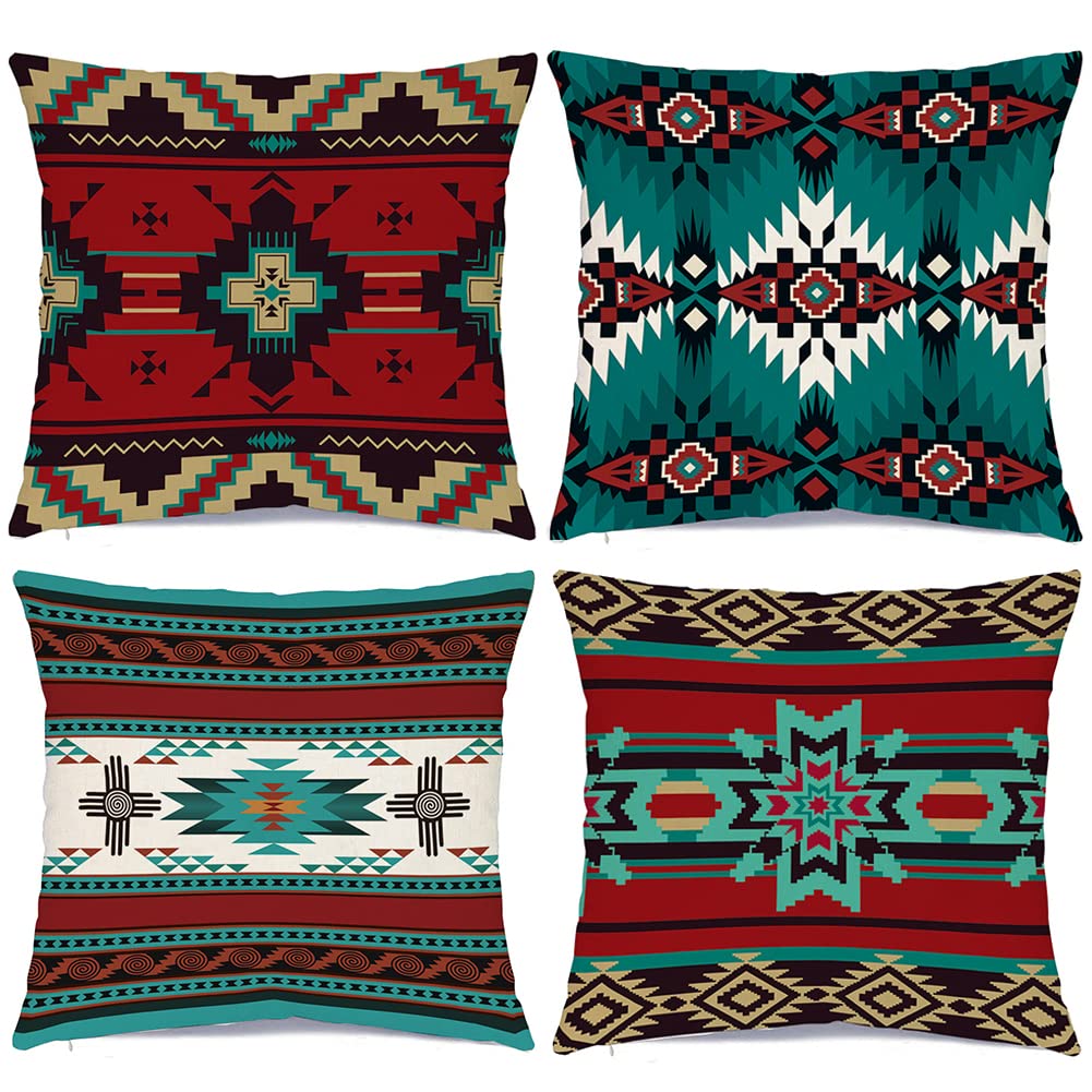RABUSOFA Southwestern Throw Pillow Covers 20x20 Southwest Native ...