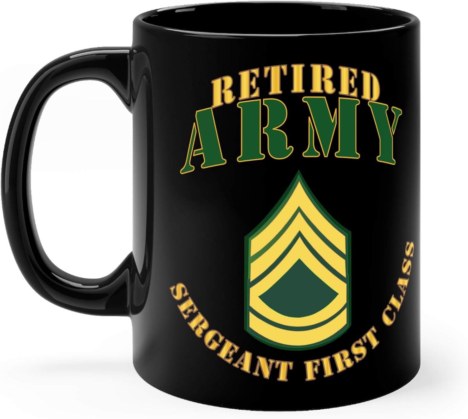 Amazon.com: Black Coffee Mug 11oz - Army - ARMY - SFC - Retired ...