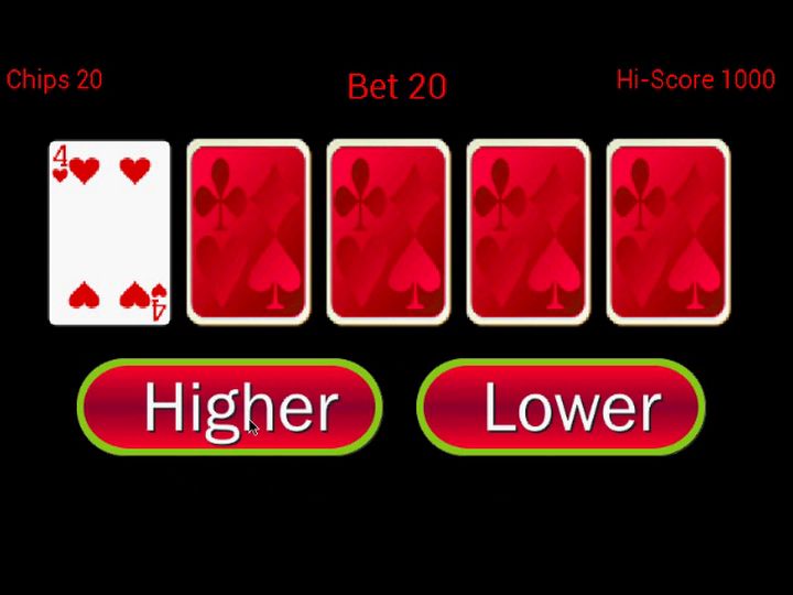 Higher or Lower Pro card game - App on the Amazon Appstore