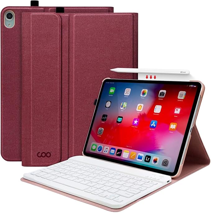 iPad Pro 11" Keyboard Case, iPad Cover with Pen Slot and Bluetooth ...