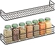 Amazon.com: mDesign Metal Wire Farmhouse Wall Mount Spice Rack Cabinet ...