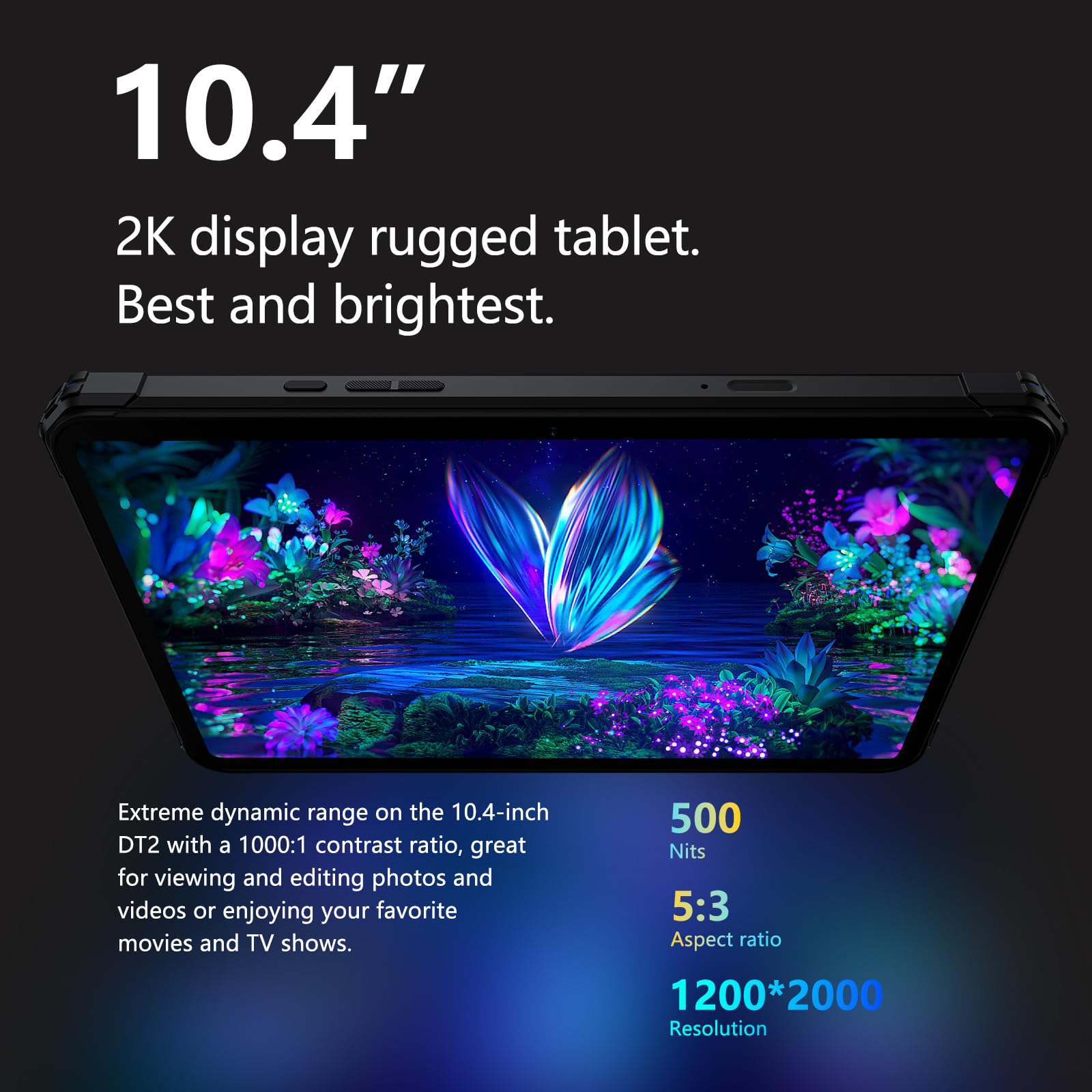 Mua DT2 10.4in Rugged Tablet,22000mAh 20GB+256GB Waterproof Tablet 66W ...
