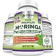 Amazon.com: Moringa Oleifera 180 Capsules – 100% Pure Leaf Powder - Max 1000mg Per Serving ...