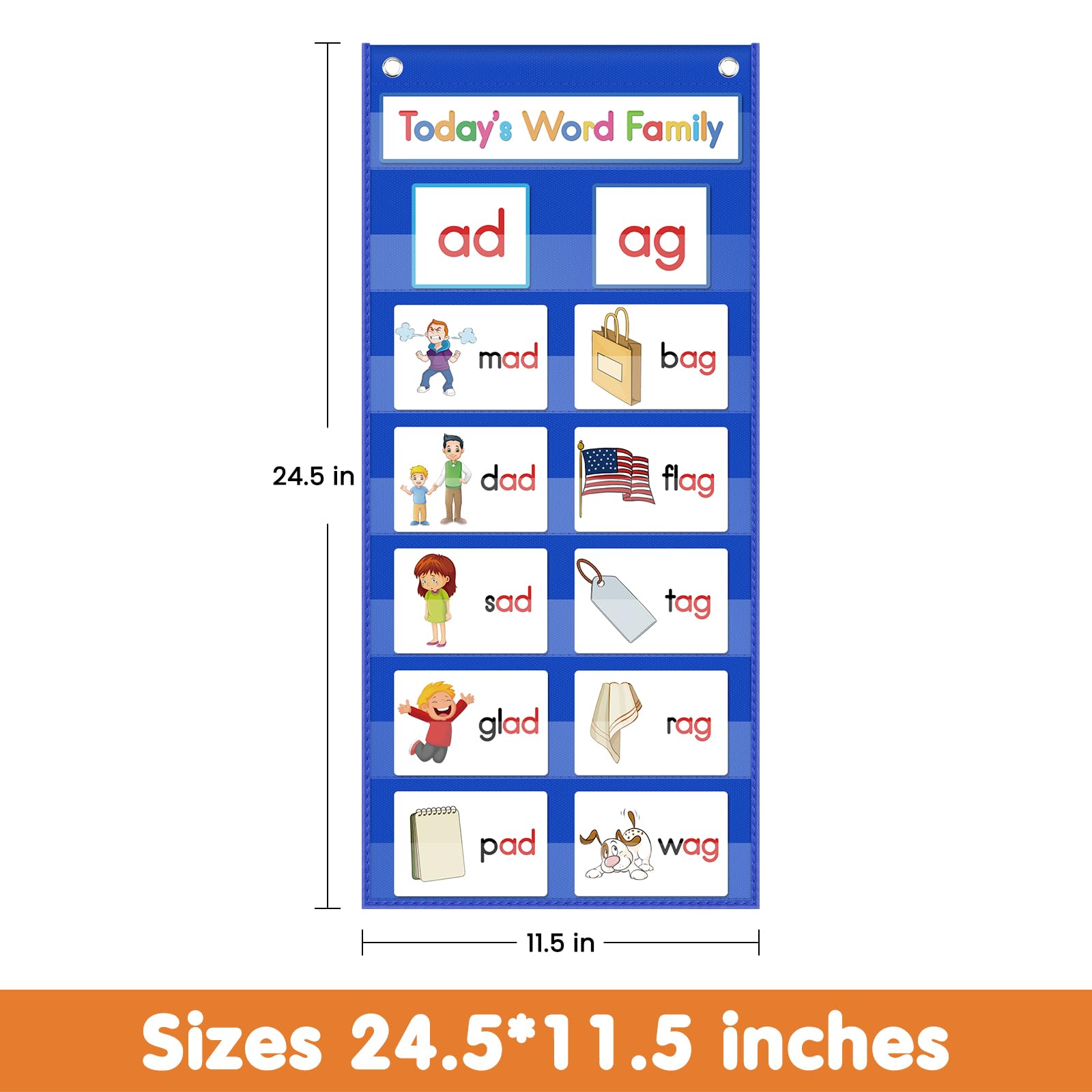 Mua Word Families Pocket Chart, Word Building Center for Kindergarten ...