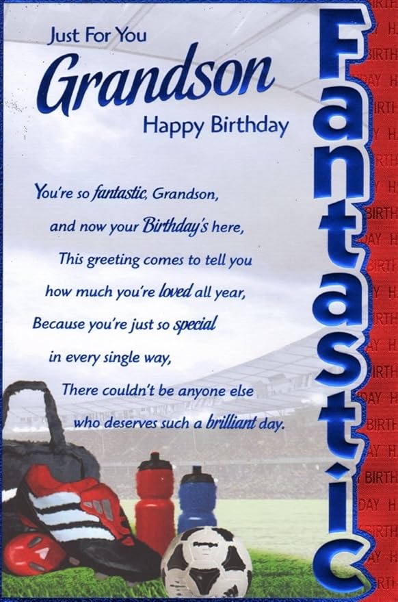 Grandson Birthday Card Just For You Grandson Happy Birthday Amazon Grandson Birthday Card Just For You Grandson Happy Birthday Amazon