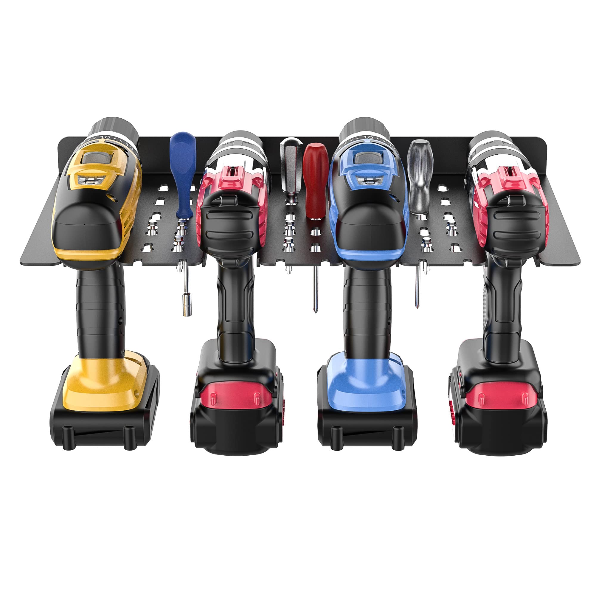 TZDTMEOS Electric Drill Storage Rack , Power Tool Organizer, Holds 4 ...