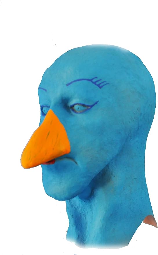 Amazon.com: Bluebird Foam Latex Mask Relistic Bird Mask Black: Clothing