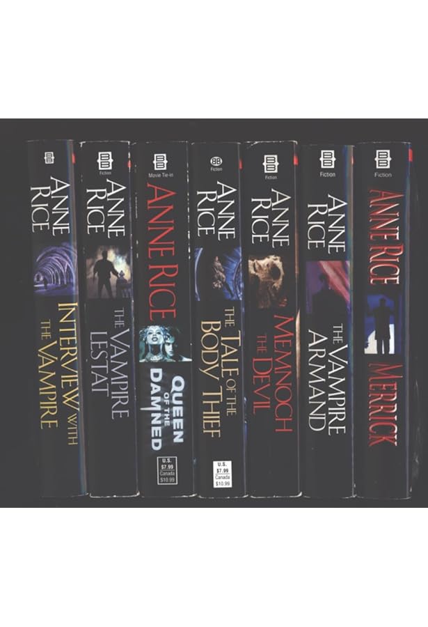 Anne Rice Book Set "Interview With The Vampire", "The Vampire Lestat", "Queen Of The Damned ...