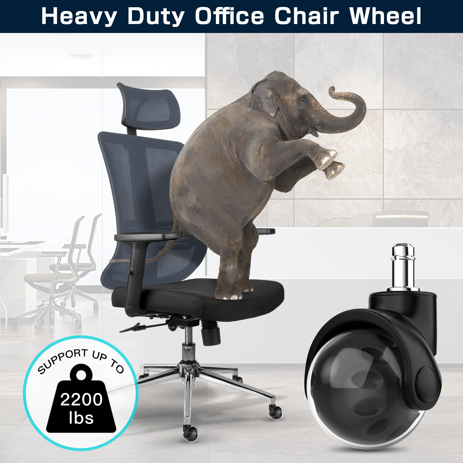 Mua Office Chair Replacement Wheel - Quiet & Smooth Gliding - 2 Inch ...