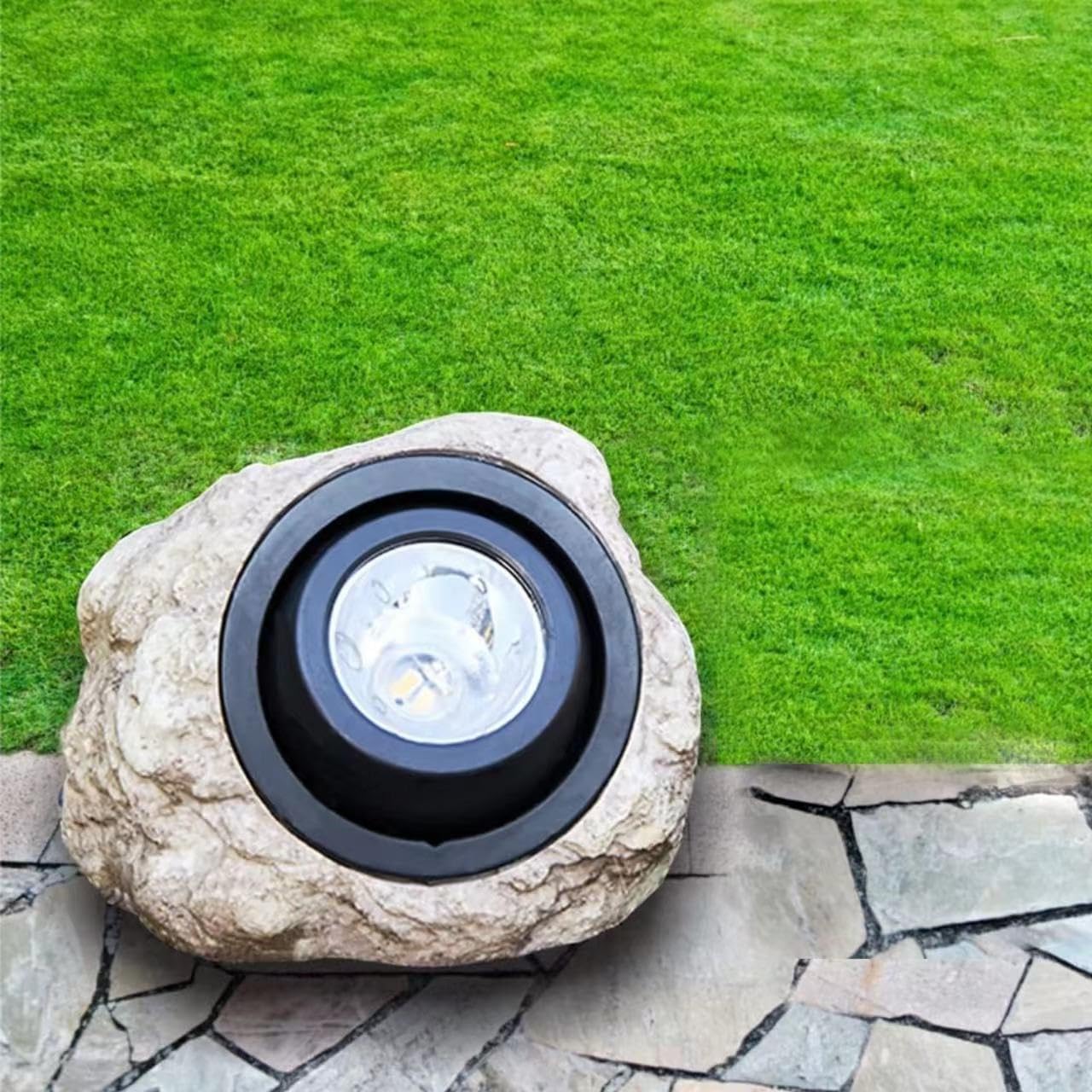 GOODFOEVER Rock Solar Garden Lights, Super Bright Solar Spot Lights ...