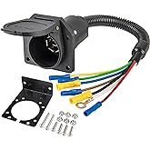 Amazon.com: MECMO 7 Way Trailer Wire Junction Box Clear Cover 7 Pin ...