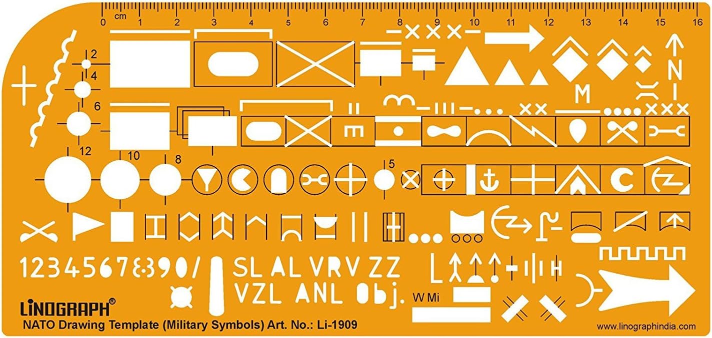 Nato Army Tactical Military Map Marking Symbols Drawing Drafting ...