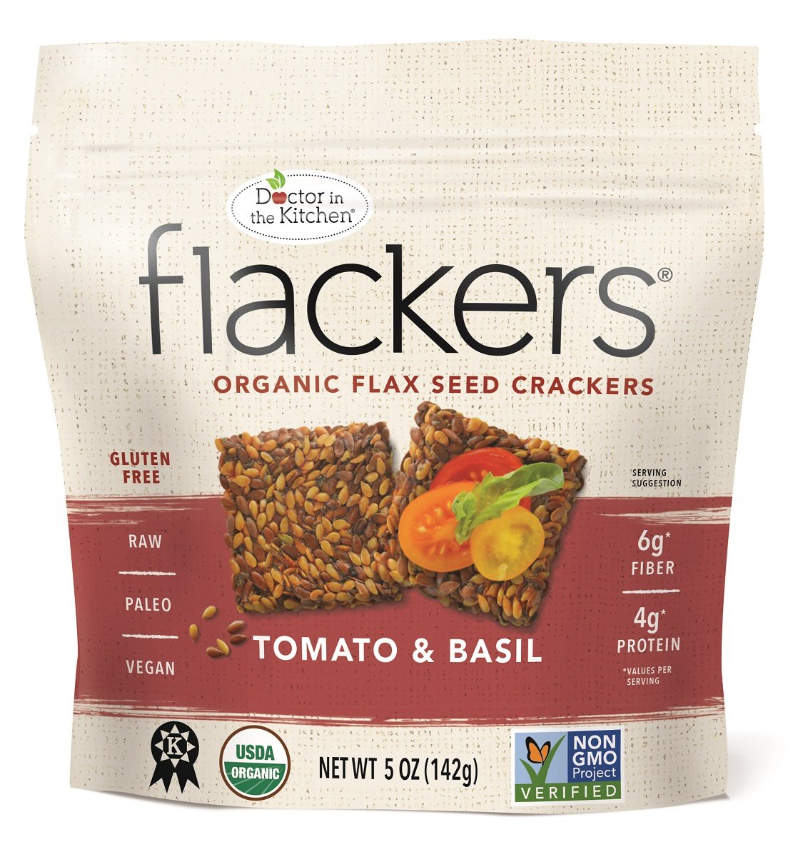 Amazon.com: Doctor In The Kitchen, Flackers Organic Flax Seed Crackers ...