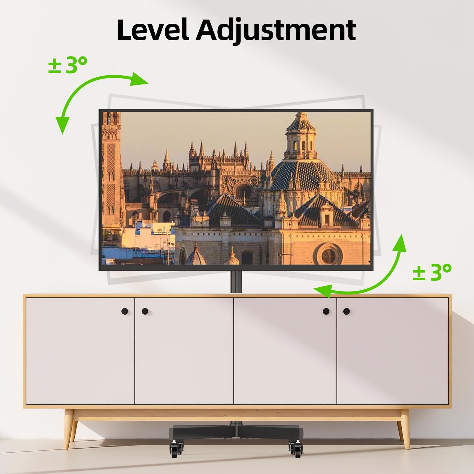USX Mount Mobile TV Cart Rolling TV Stand With Wheels For 23-60" LCD ...