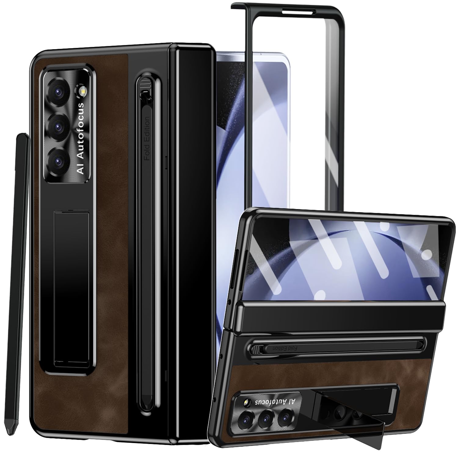 YQODSZ for Samsung Galaxy Z Fold 6 2024 Case with S Pen Holder & Black ...