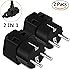 Amazon.com: 2 Pack European Travel Adapter Plug For European Outlets ...