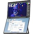Amazon.com: VisionOwl Stacked Portable Monitor 15.6inch Dual Screen ...