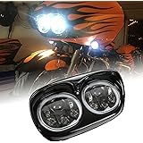Amazon.com: SUNPIE 5-3/4" Black Motorcycle Projector Dual LED Head ...