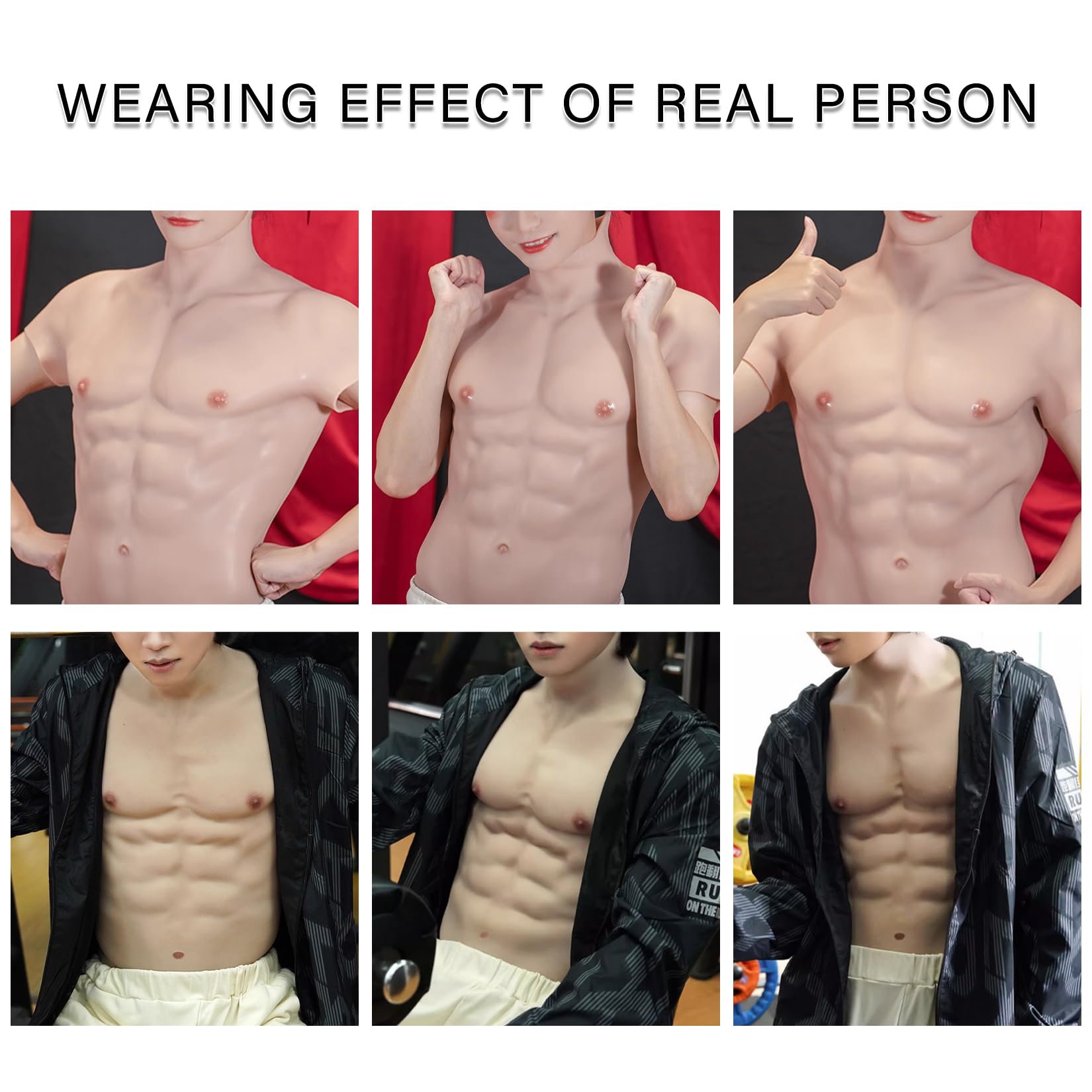 Mua PALPTASN Silicone Muscle Suit Realistic Silicone Male Chest Plate ...