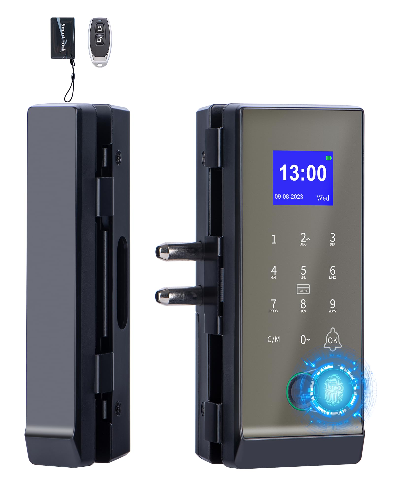 Keyless Entry Glass Door Knobs,Drill-Free Smart Lock Deadbolt,Perfiware ...