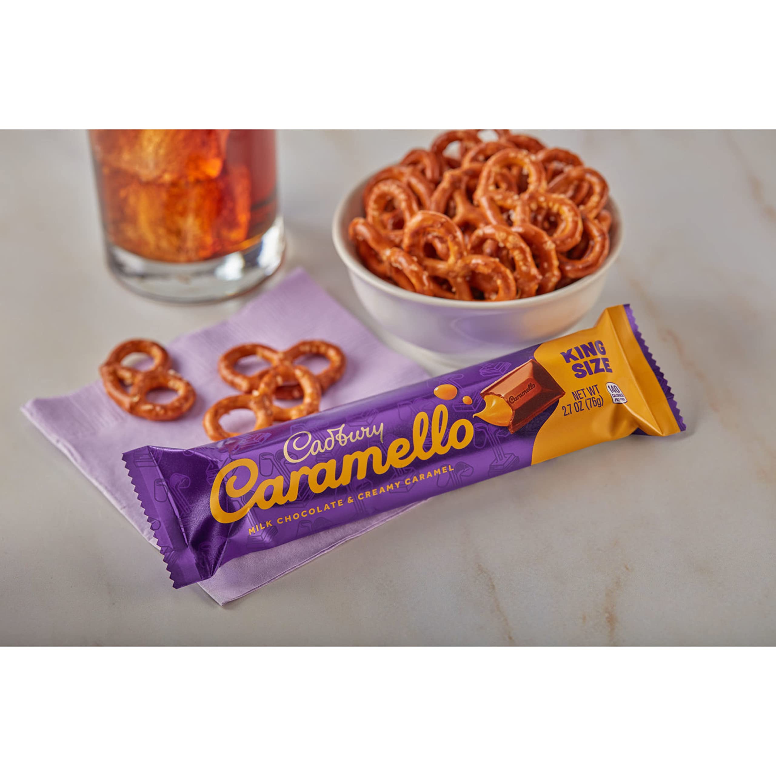 Mua CADBURY CARAMELLO Milk Chocolate Caramel King Size, Candy Bars, 2.7 ...