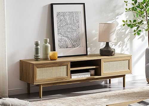 mopio Haylee TV Stand, Modern Farmhouse Television Stand for 55/60/65 ...