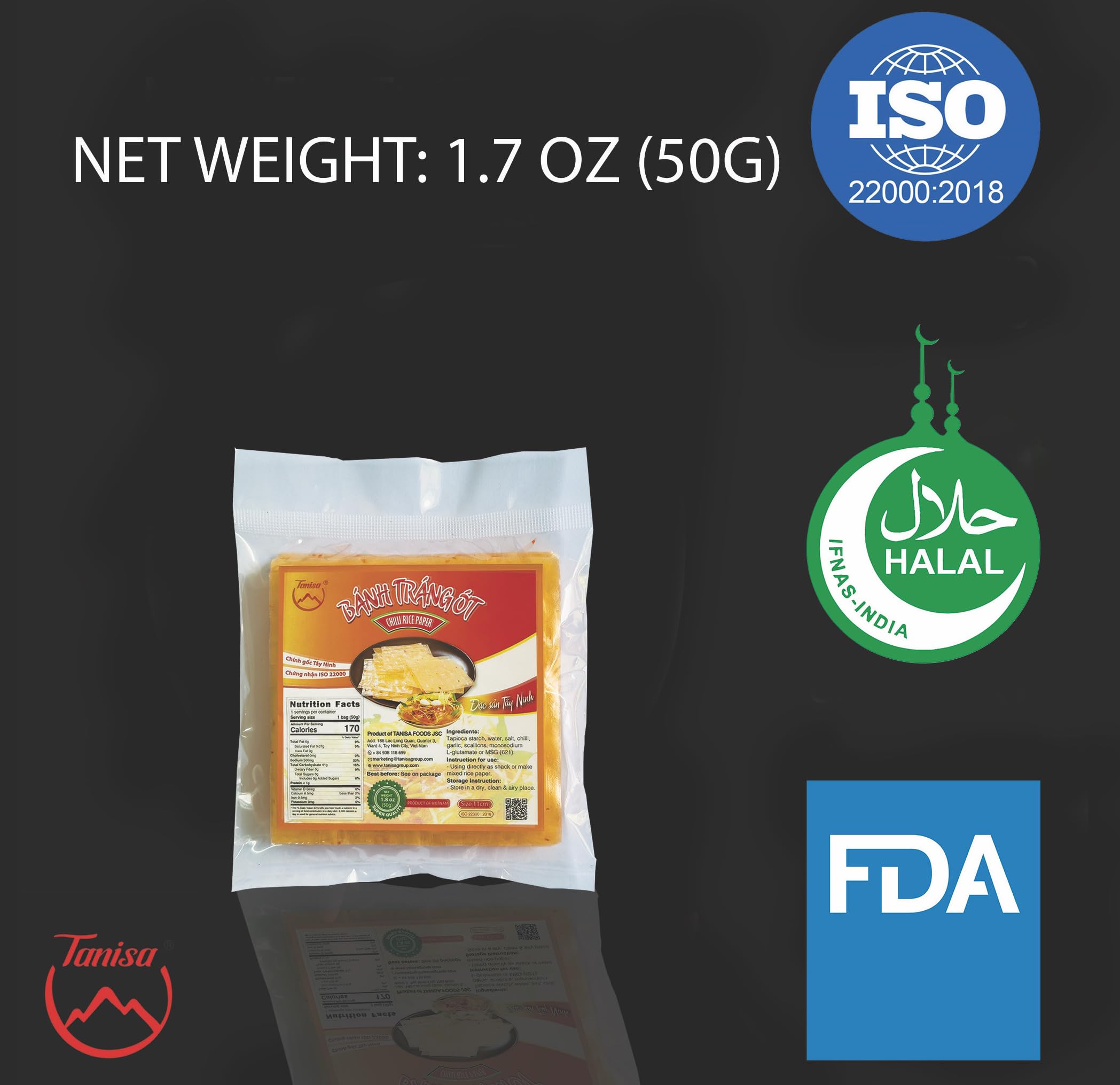 Mua Chilli Rice Paper - Vietnamese Dried Spicy Rice Paper Snacks (11cm ...