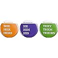 Amazon.com: 30 Pcs Pronoun Pinback Button Pronoun Badges Pins Gender Identity Pronoun Buttons ...