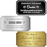 Amazon.com: 2" H x 4" W, Solid Brass Satin Name Plates, Personalized ...