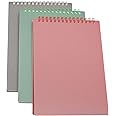 Amazon.com : Yansanido Top Bound Spiral Notebook, 3 Pcs 3 Color A5 Size ...