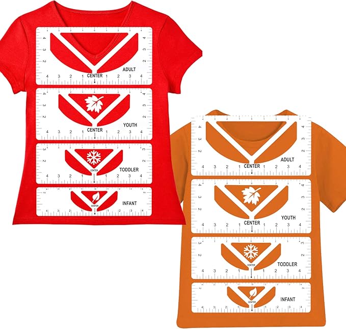 Tshirt Ruler Guide - 2021 Newest V-Neck/Round Collar Tshirt Ruler ...