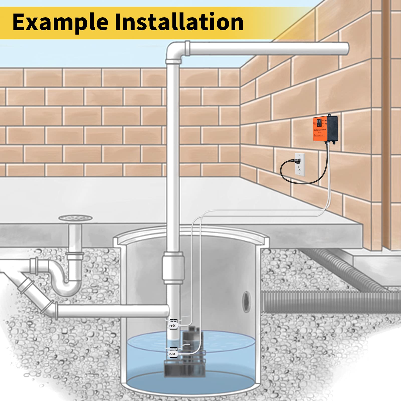 Mua Hi-Lo Sump Pump Switch, Ortis Electronic Adjustable Float Switch ...