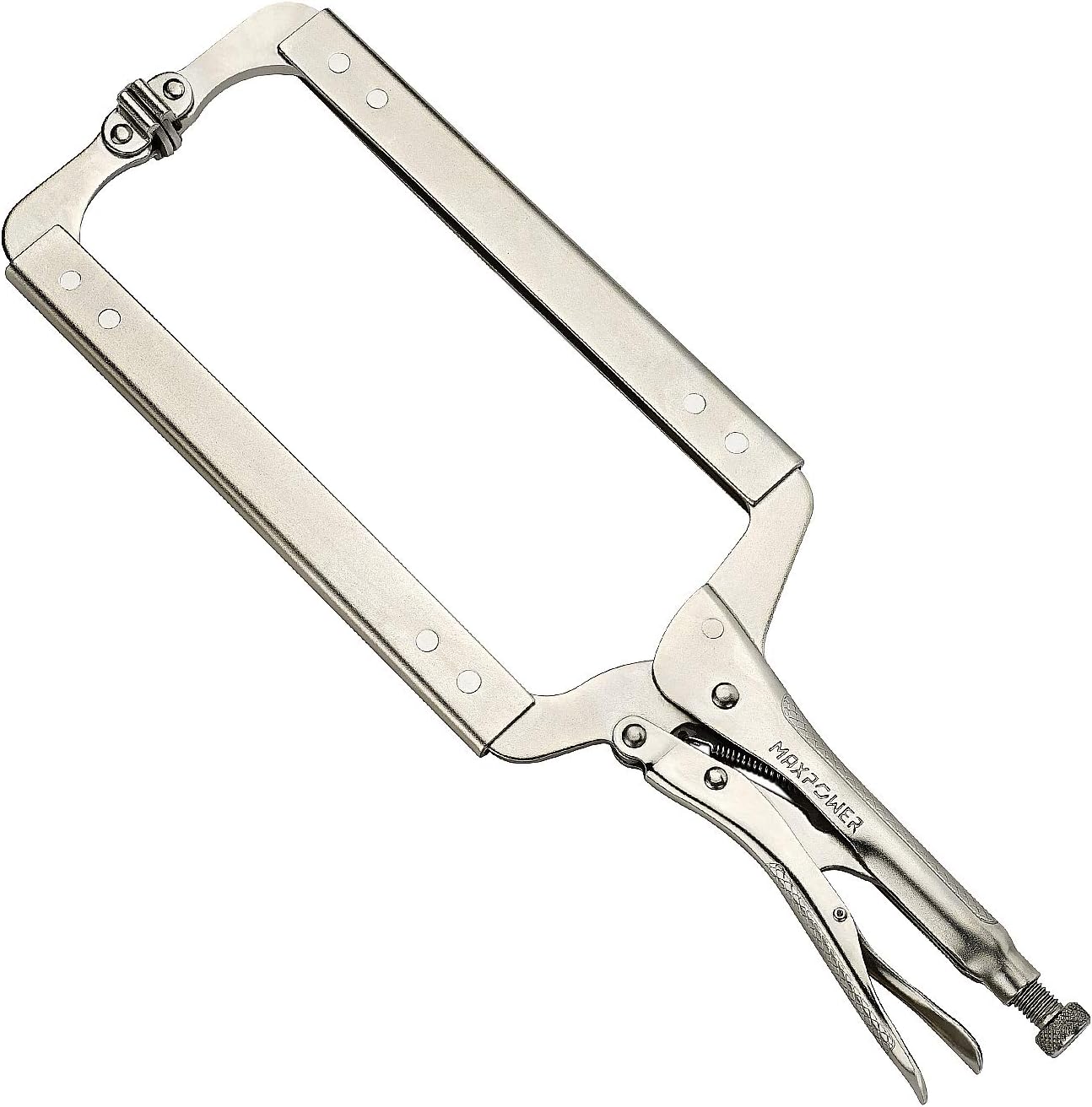 MAXPOWER Swivel Pad Locking C-Clamp 18-Inch, C-Clamp Locking Pliers ...