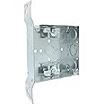 4-Inch Square Metal Box with Side Mounting Bracket, Welded, 1-1/2 ...
