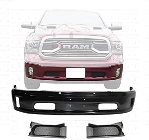 Amazon.com: New Front Bumper Face Bar Paintable with Fog Light Holes ...