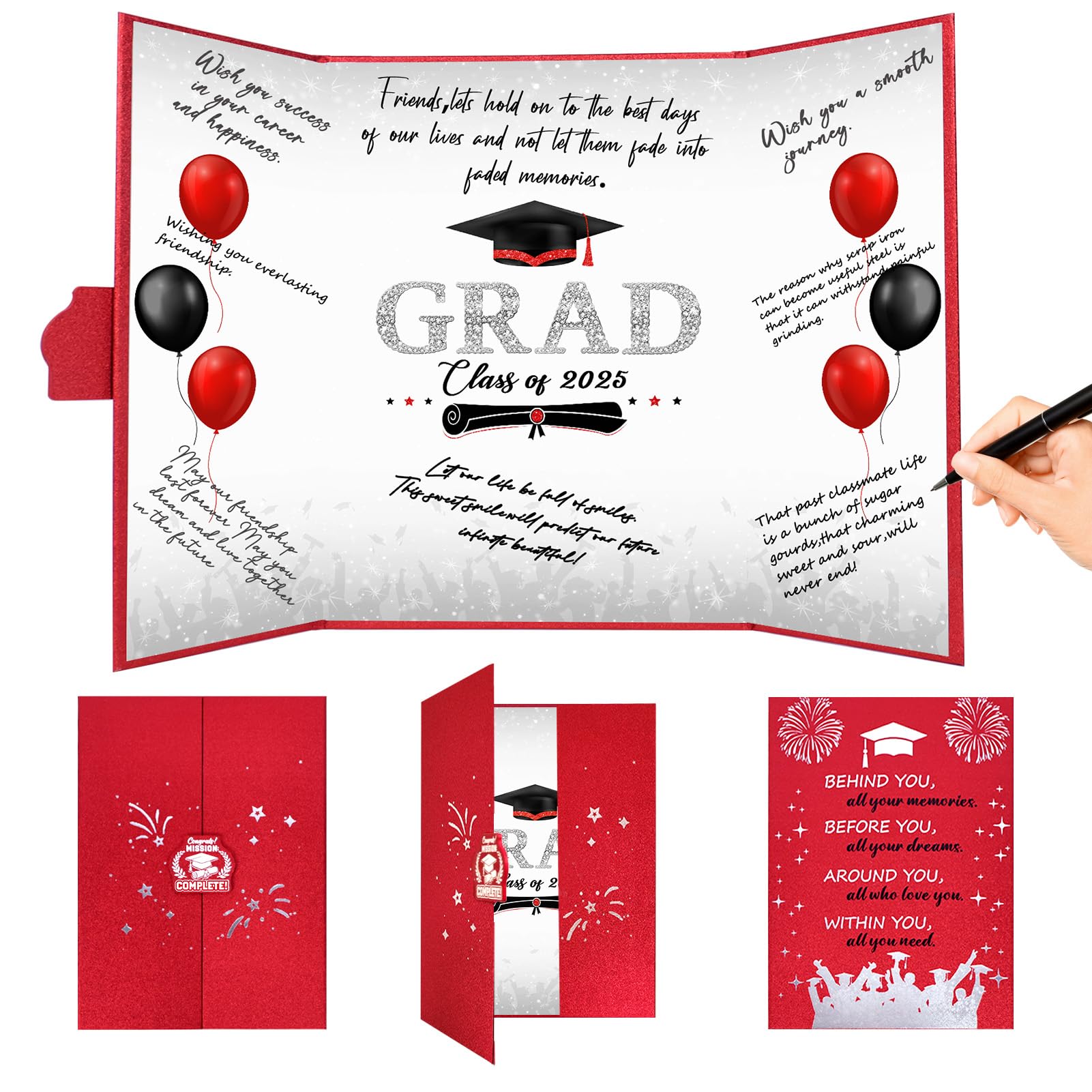 Crenics Red and Black Graduation Decorations Class of 2025, Creative ...