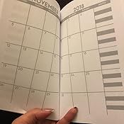 Mini Planner 2018 Calendar: (Small Monthly Planner Black and White 5x8 ...