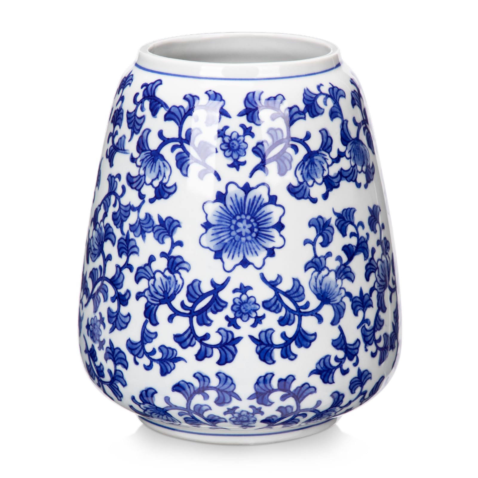 Hollyone Blue and White Porcelain Vase Chinoiserie Floral Vase Large ...