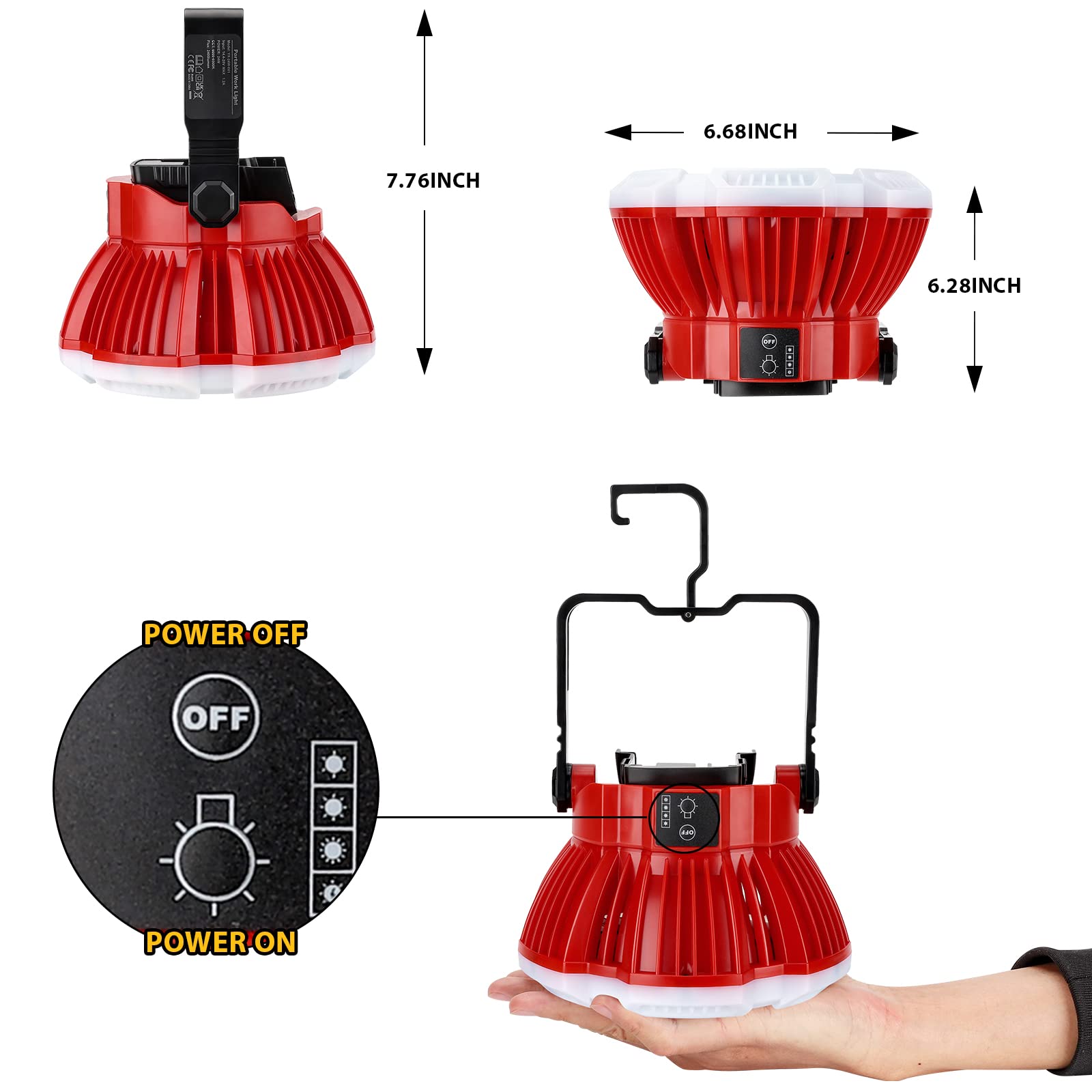 Mua Adisipsoarin 2400LM LED Camping Lantern for Milwaukee m18 Battery ...
