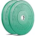 Amazon.com : X Training Equipment Premium Color Bumper Plate Solid ...