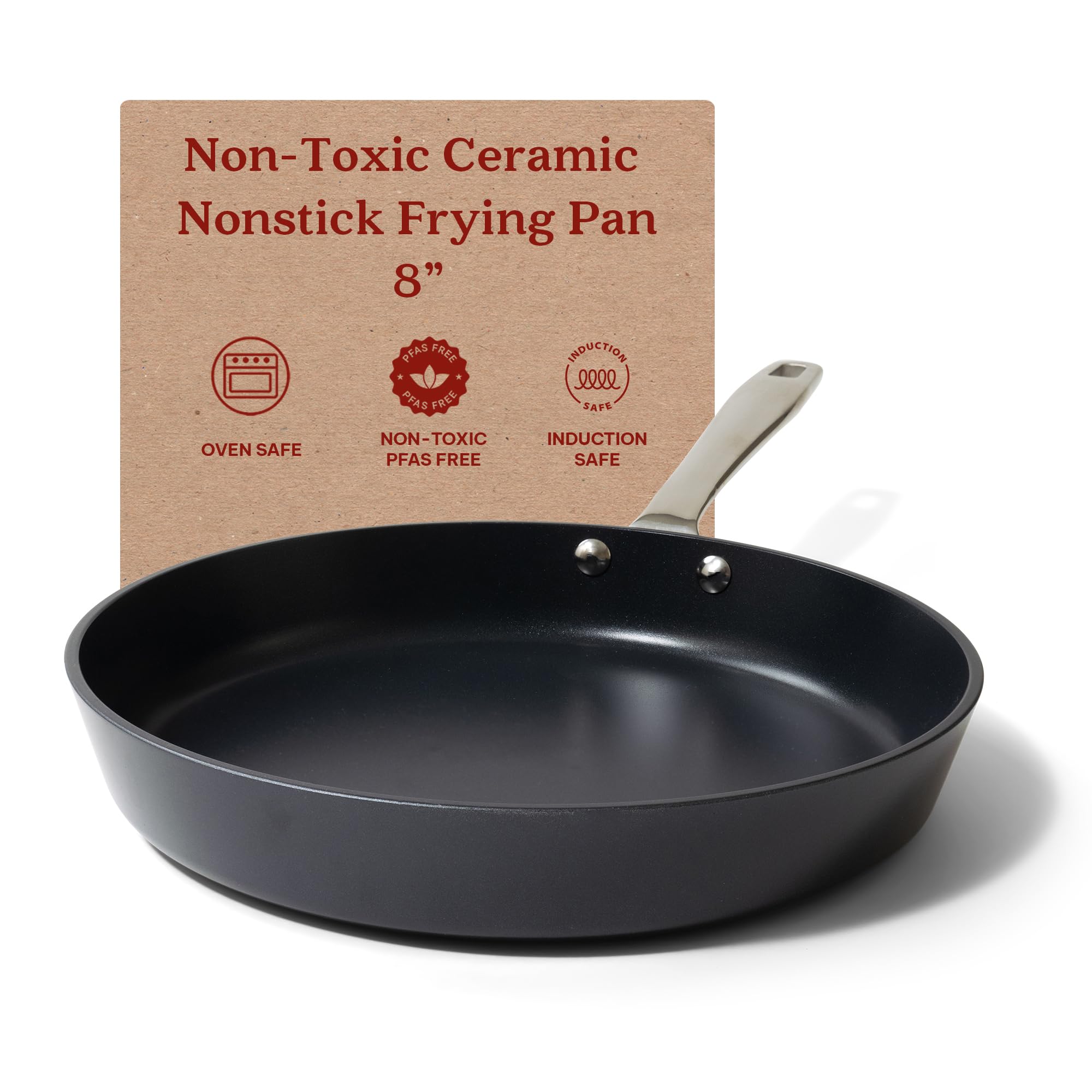 Alva Maestro Nonstick Ceramic Frying Pan Skillet, Non-Toxic PFAS PFOA ...
