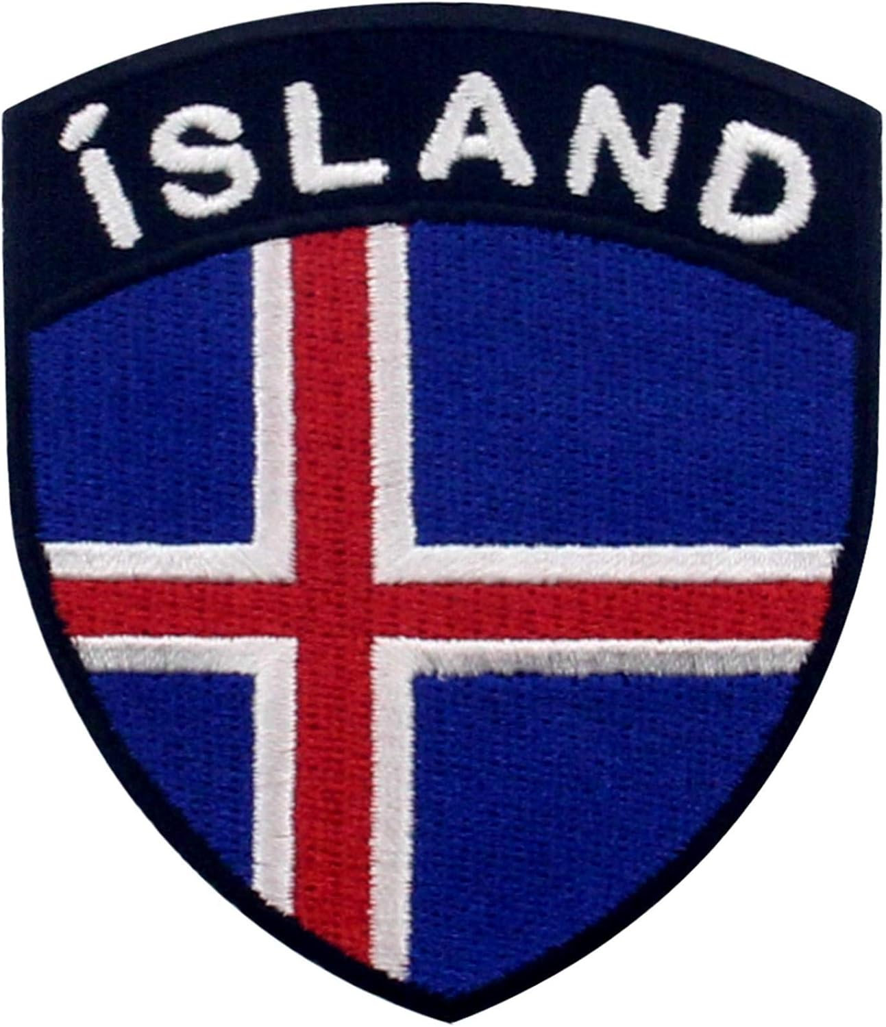 EmbTao Iceland Shield Flag Patch Embroidered Applique Iron On Sew On ...