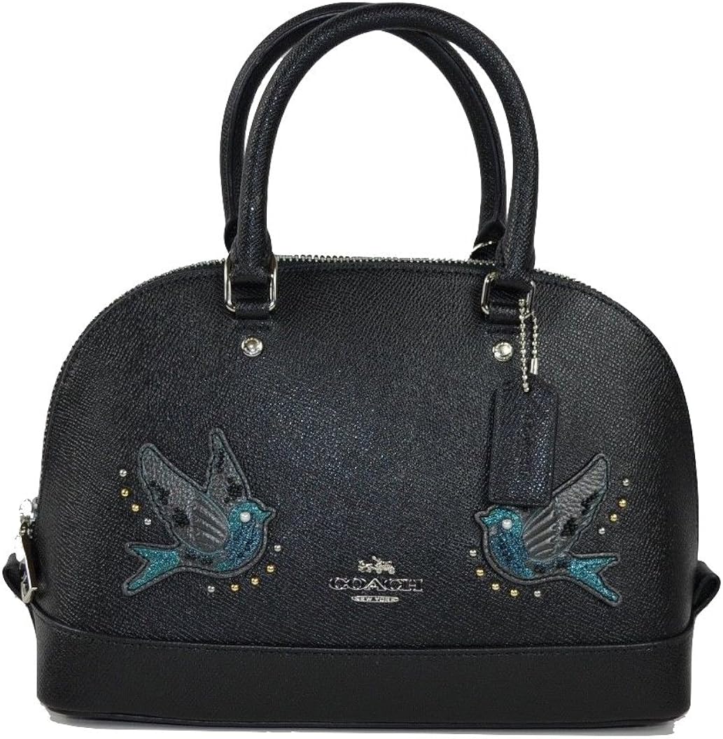COACH MINI SIERRA SATCHEL WITH BIRD F22254 BLACK: Handbags: Amazon.com