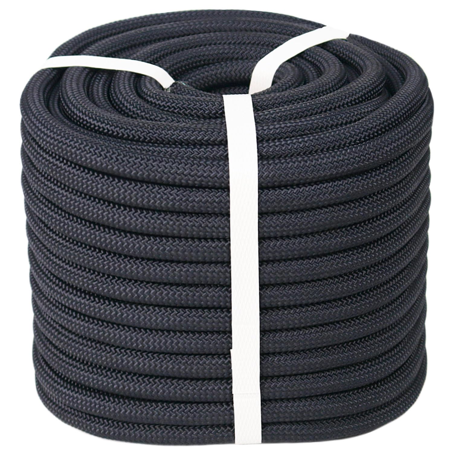 CRAYZA Double Braided Polyester Rope (1/2 in x 100 ft) Strong Arborist ...