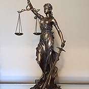 Amazon.com: JFSM INC Large Bronze Finish Lady Justice 18 Inch Statue ...