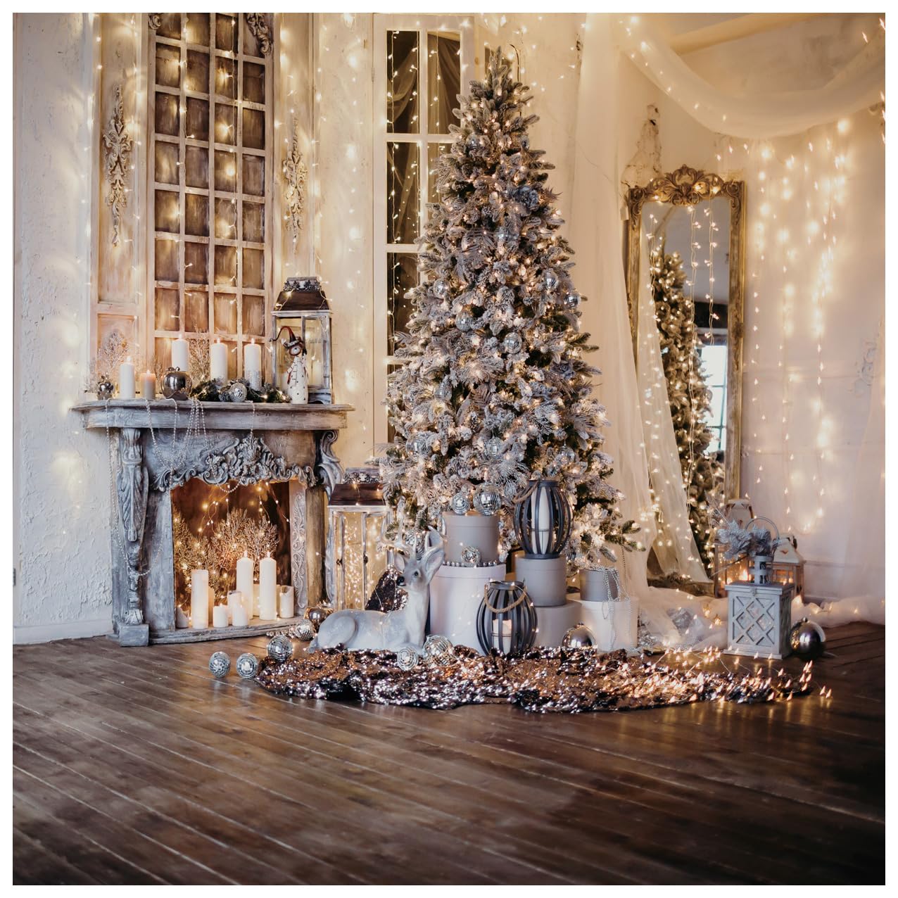 WOLADA Christmas Backdrop Christmas Backdrops for Photography Vintage ...